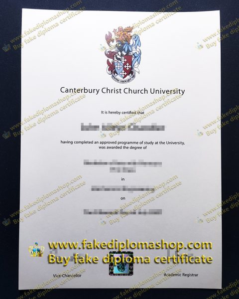 Canterbury Christ Church University diploma, buy fake degree