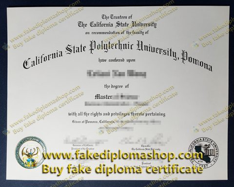 Cal Poly Pomona diploma of Master, buy a fake CPP degree