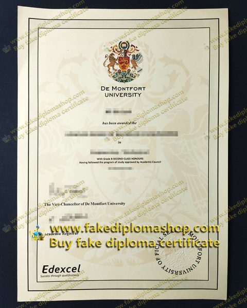 De Montfort University diploma, buy a fake DMU degree