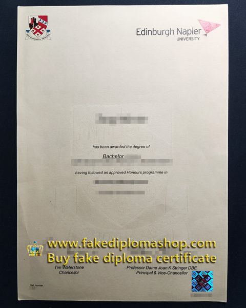 Buy Edinburgh Napier University diploma of Bachelor online