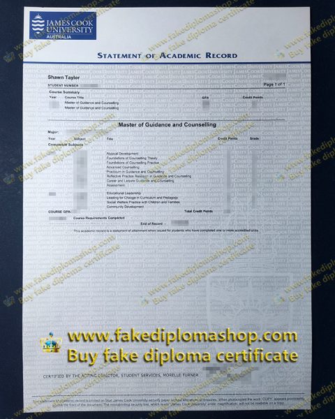 How long to get a fake James Cook University transcript? How long to get a fake James Cook University transcript?