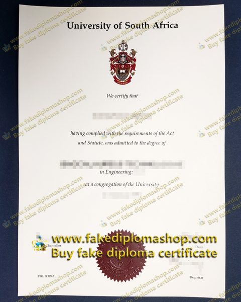 UNISA diploma of old edition, UNISA fake degree