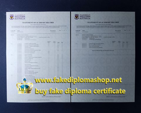 University of Western Australia transcript design, buy UWA transcript ...