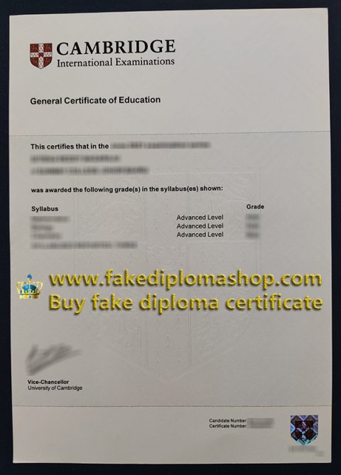 Buy a fake CIE General certificate of Education online
