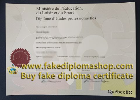 Buy a fake MEES official certificate of Quebec