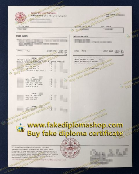 Replace the non-ideal Boston University transcript in 5 days