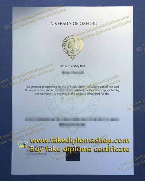 Buy a fake University of Oxford diploma with a real hologram
