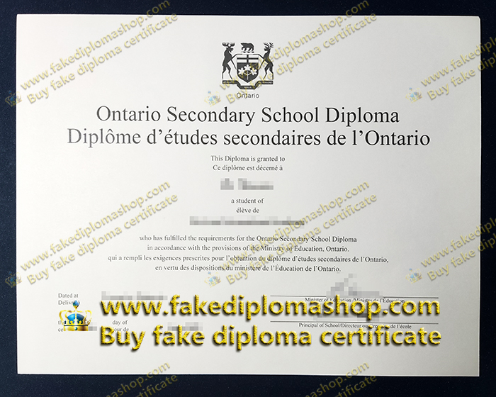 How much to buy a fake Ontario Secondary School Diploma?
