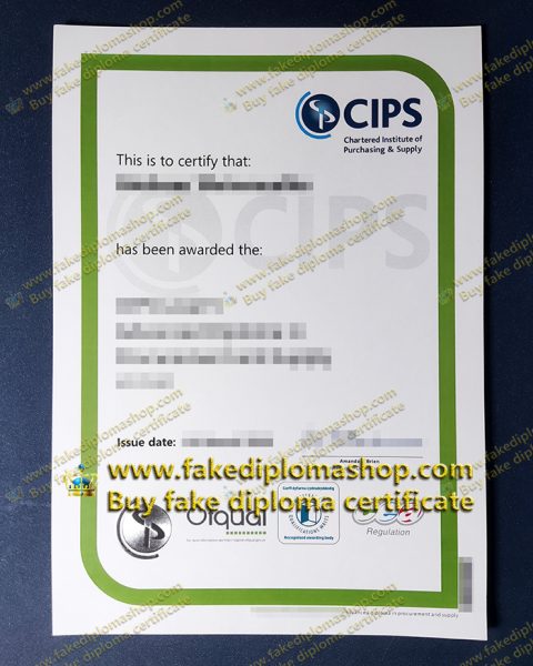 CIPS diploma Level 5, Order a CIPS fake certificate online