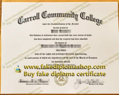 Buy a fake Carroll Community College diploma in America