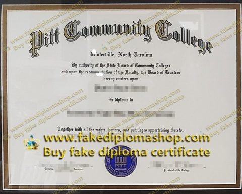 Phony Pitt Community College diploma, buy a fake PCC degree