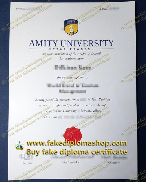How long to make a fake Amity University diploma online?