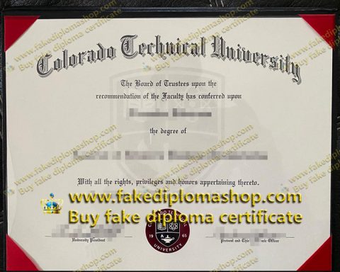 Buy a Colorado Technical University diploma certificate