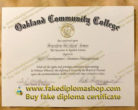 Purchase a fake Oakland Community College diploma in the USA