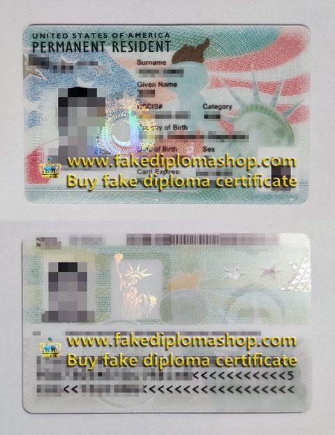 USA Permanent Resident card, Buy a fake USA PR ID online
