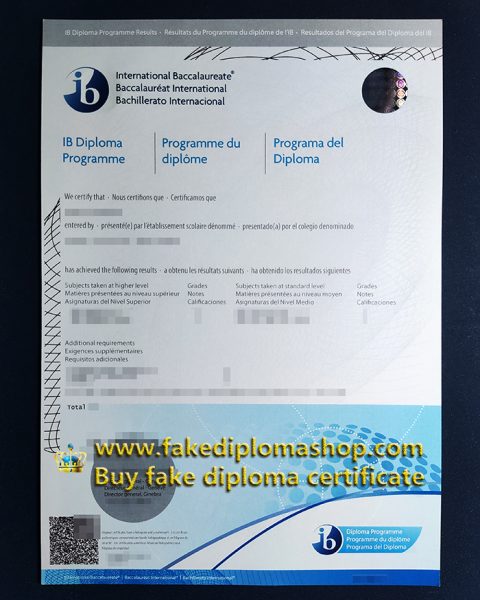 Shop IB diploma with International Baccalaureate transcript