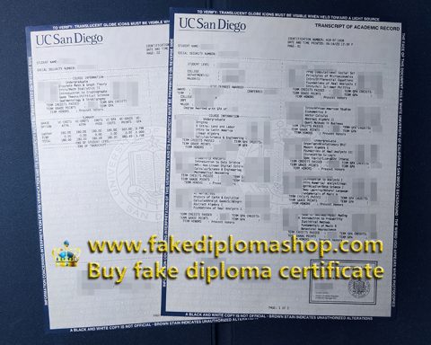 How to Replace my non-ideal UC San Diego transcript online?