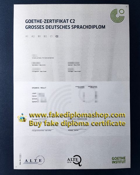 Goethe-Zertifikat C2 for sale,Goethe-Institut C2 certificate