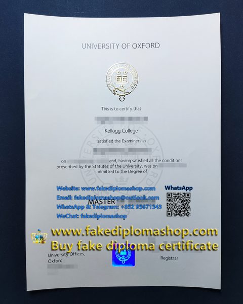 What is a University of Oxford degree of Master equivalent to?