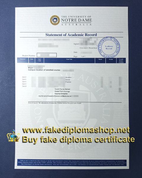 Is it hard to get University of Notre Dame Australia transcript online?