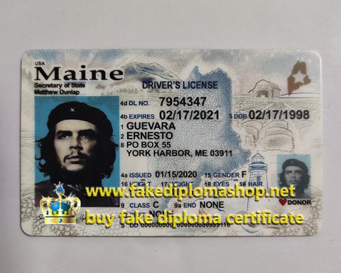 Purchase a Maine realistic ID from USA, make Maine Driver's License
